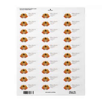 Thanksgiving day return address label | Zazzle
