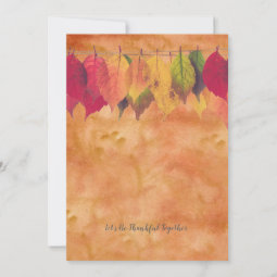 Thanksgiving Dinner Autumn Leaves Template | Zazzle