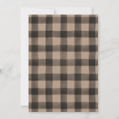 Thanksgiving Dinner Brown Buffalo Plaid Invitation | Zazzle