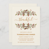THANKSGIVING DINNER INVITE | THANKFUL FALL FOLIAGE | Zazzle