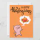 Thanksgiving Dinner Pig Out Holiday Card | Zazzle