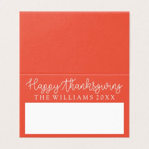 Thanksgiving Dinner Place Card | Zazzle