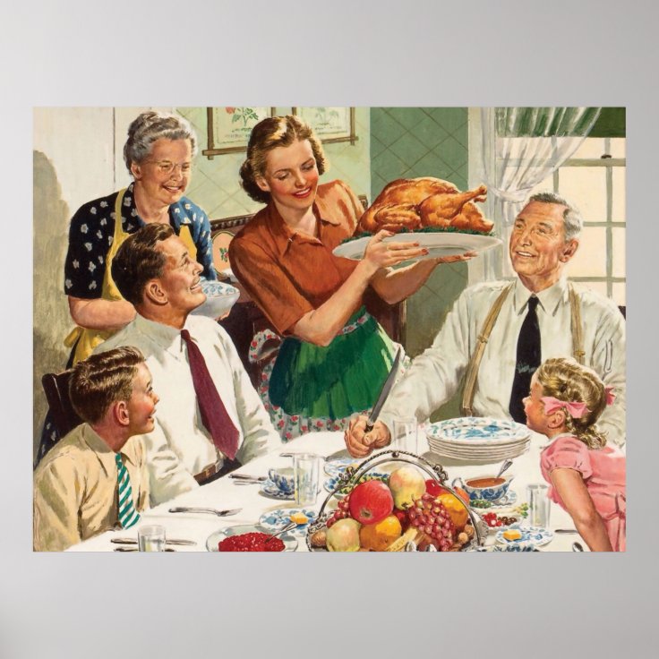 Thanksgiving Dinner Poster | Zazzle