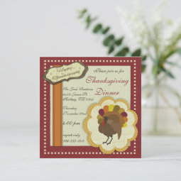 Thanksgiving Dinner Scrapbook Invitation | Zazzle