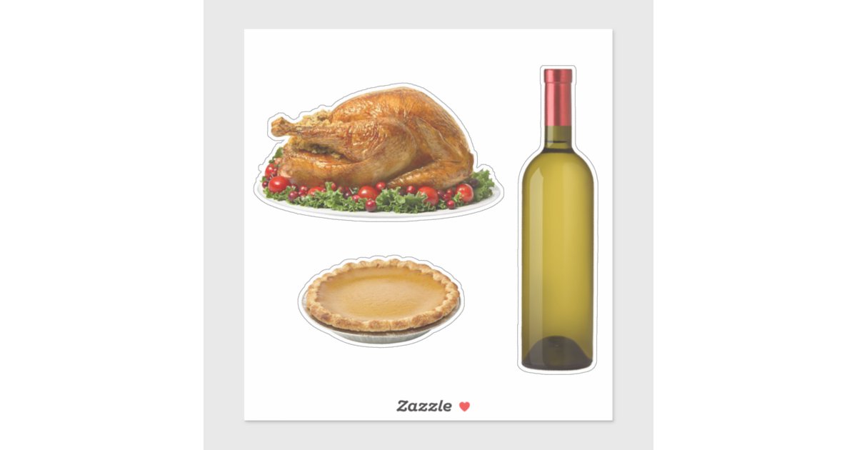 Thanksgiving Dinner Sticker | Zazzle