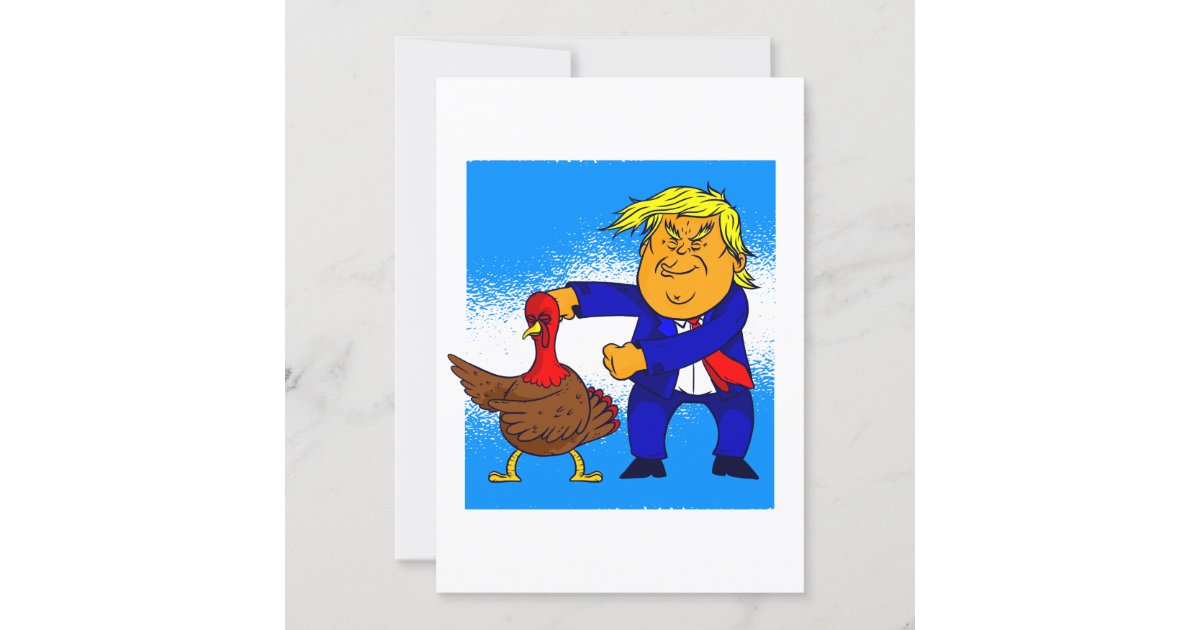 thanksgiving donald trump funny turkey invitation | Zazzle