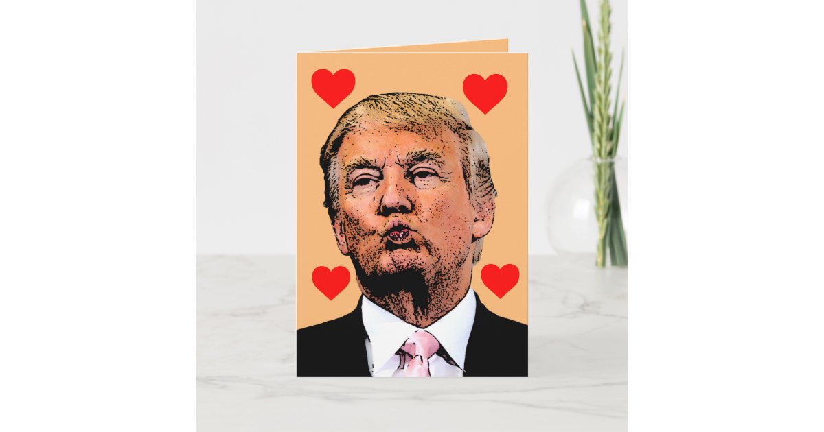 THANKSGIVING DONALD TRUMP KISS Greeting Card | Zazzle