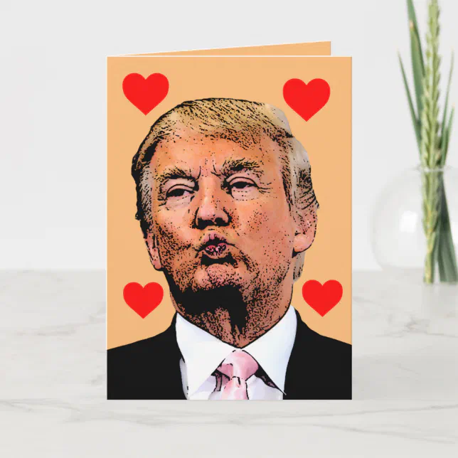 THANKSGIVING DONALD TRUMP KISS Greeting Card | Zazzle