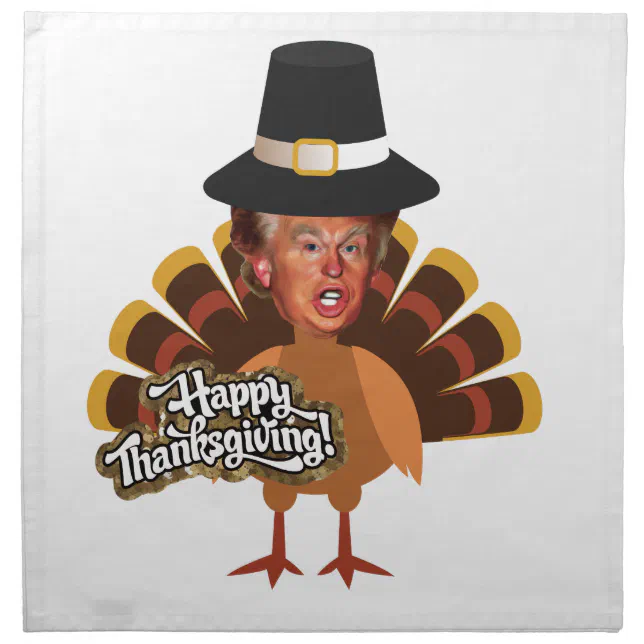 thanksgiving donald trump turkey napkin | Zazzle