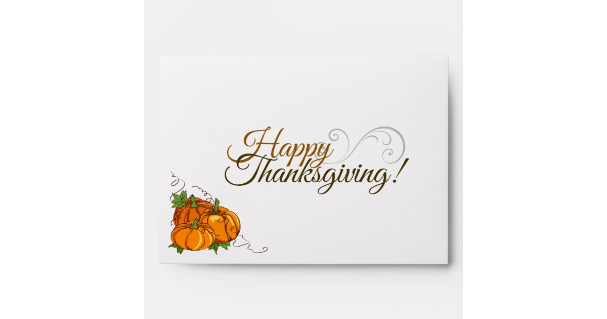 Thanksgiving Envelope | Zazzle