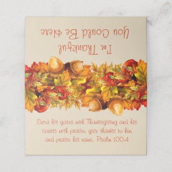 Thanksgiving Fall Autumn Leaves Acorns Place Cards | Zazzle