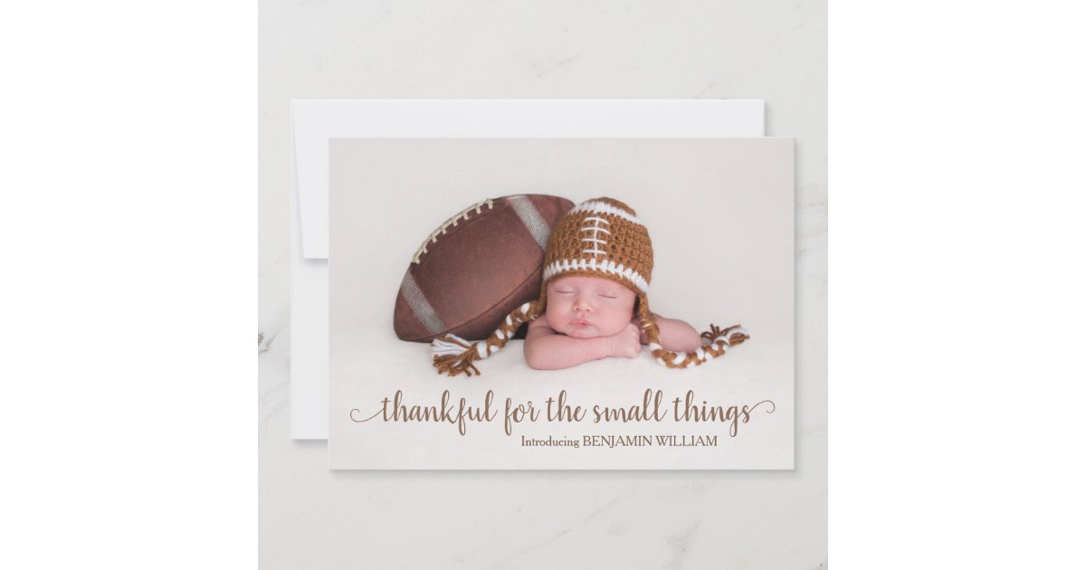 Thanksgiving Fall Birth Announcement Card | Zazzle