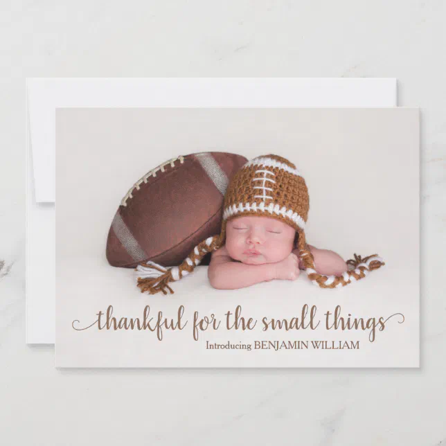 Thanksgiving Fall Birth Announcement Card | Zazzle