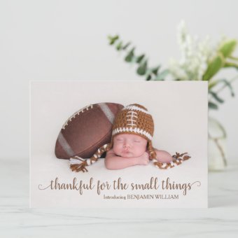 Thanksgiving Fall Birth Announcement Card | Zazzle