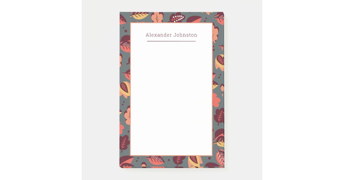 Thanksgiving Falling Leaves Art Deco Autumn Post-it Notes | Zazzle