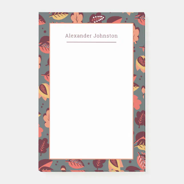 Thanksgiving Falling Leaves Art Deco Autumn Post-it Notes | Zazzle
