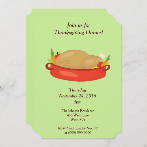 Thanksgiving Family Dinner Invitation | Zazzle