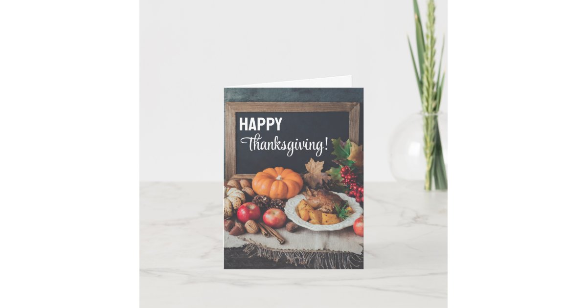 Thanksgiving Feast Greeting Card | Zazzle