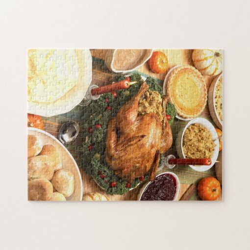 Thanksgiving Feast Jigsaw Puzzle | Zazzle
