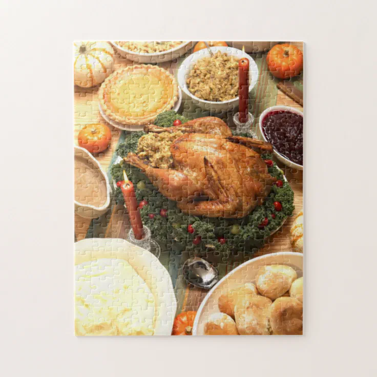 Thanksgiving Feast Jigsaw Puzzle | Zazzle