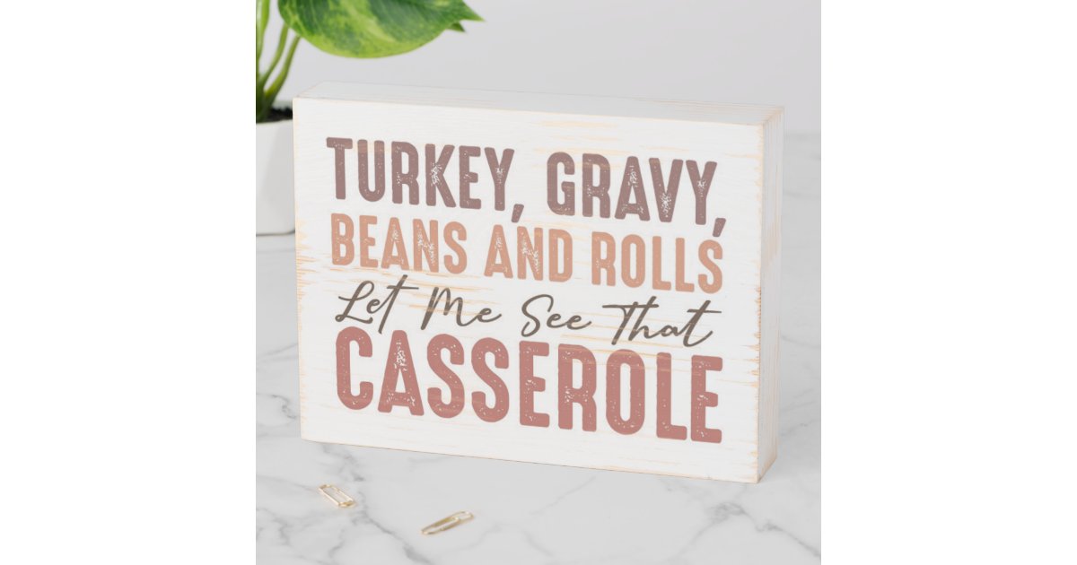 Thanksgiving Feast Wooden Box Sign | Zazzle