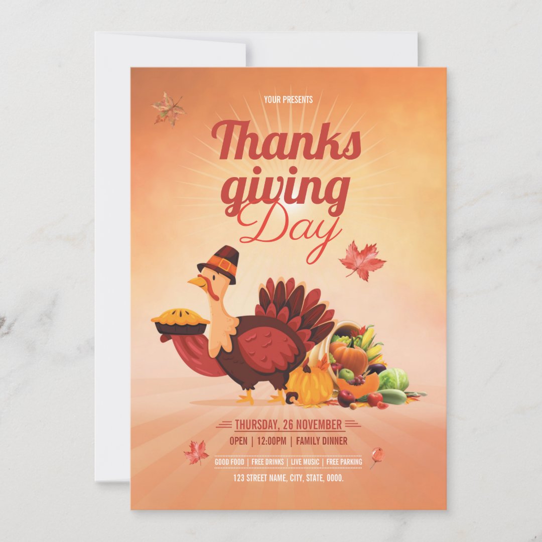 Thanksgiving Flyer template | Zazzle