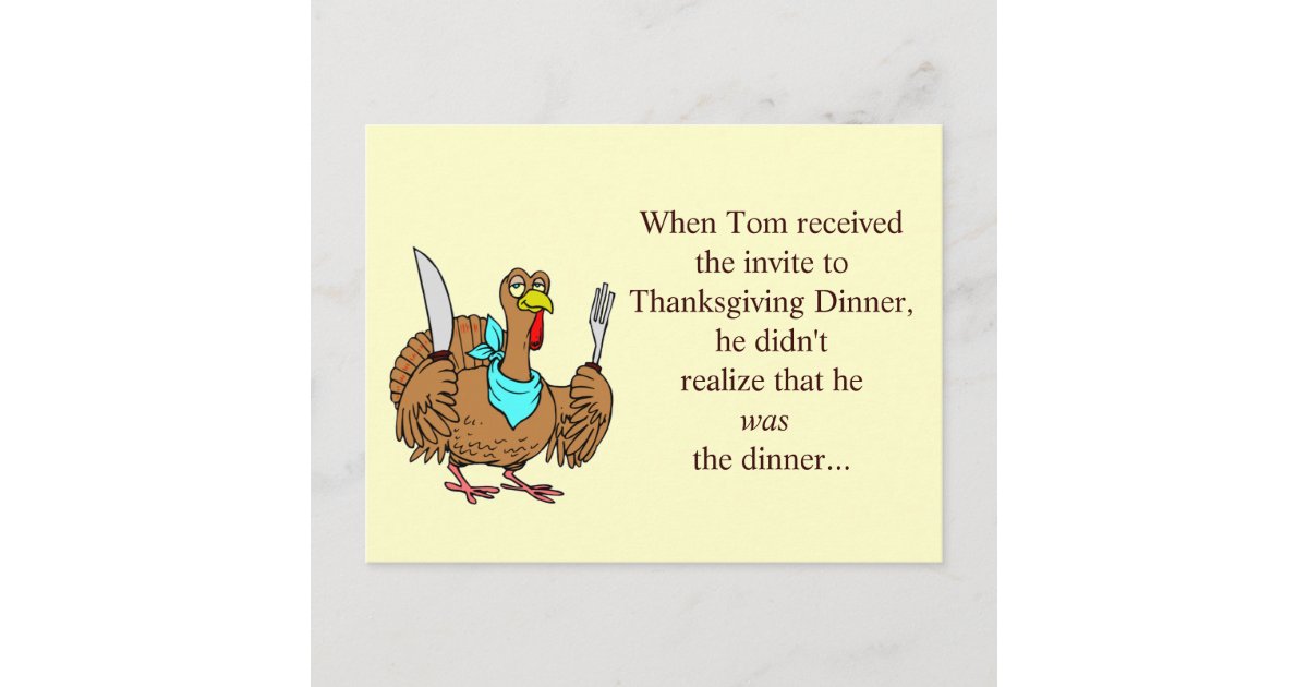 Thanksgiving Funny Postcard | Zazzle