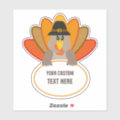 Thanksgiving funny turkey custom text template sticker | Zazzle