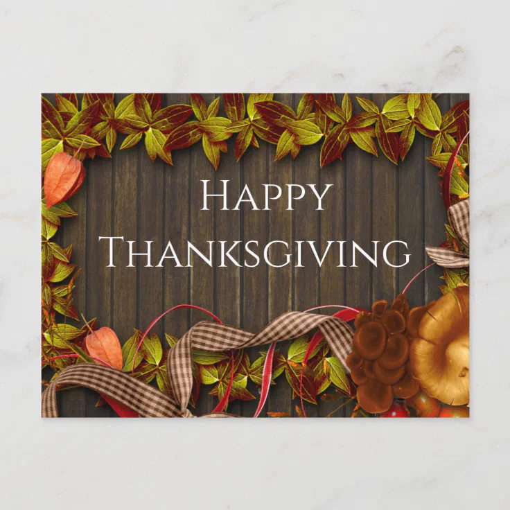 Thanksgiving Greeting Postcard | Zazzle
