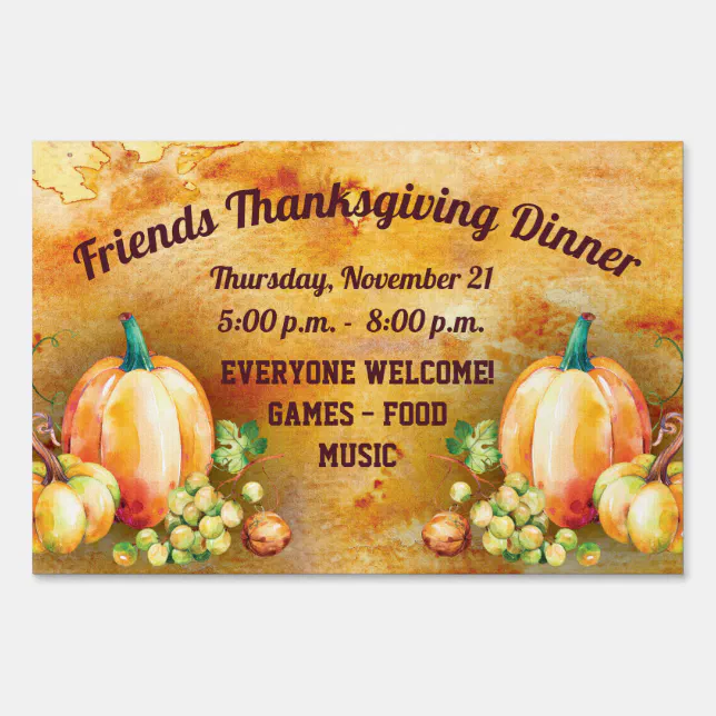 Thanksgiving Harvest Sign | Zazzle