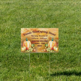 Thanksgiving Harvest Sign | Zazzle