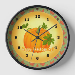 Thanksgiving Holiday Clock | Zazzle