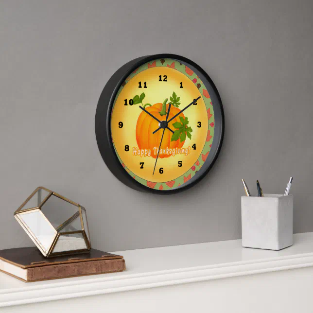 Thanksgiving Holiday Clock | Zazzle