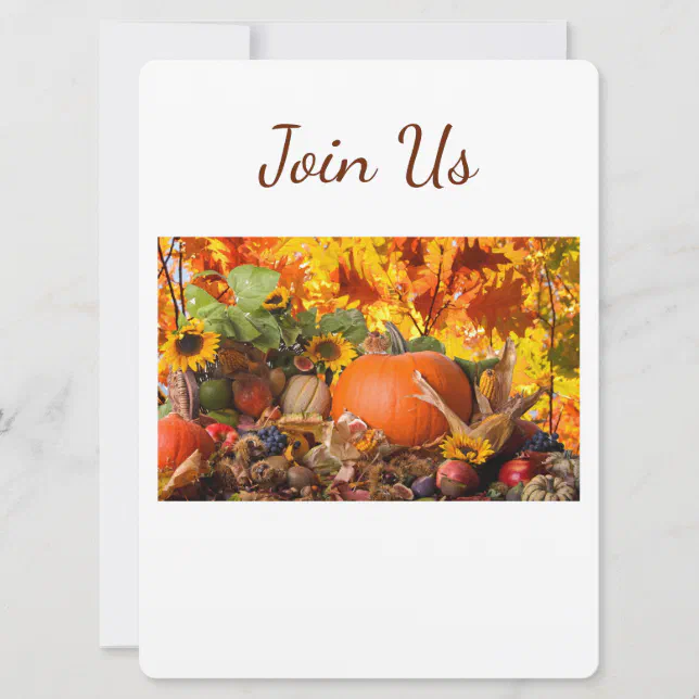 **THANKSGIVING HOLIDAY** EVENT INVITATION | Zazzle