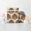 Thanksgiving Holiday tiled turkey wrapping paper | Zazzle