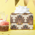 Thanksgiving Holiday tiled turkey wrapping paper | Zazzle