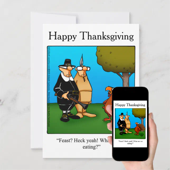 Thanksgiving Humor "Heck Yeah!" Invitations | Zazzle