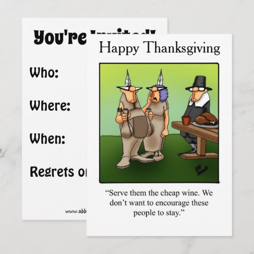 Thanksgiving Humor Invitations "Spectickles" | Zazzle