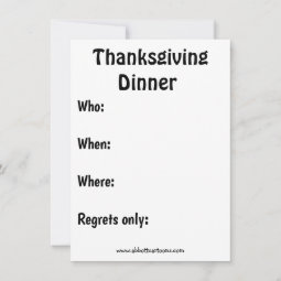 Thanksgiving Humor Invitations "Spectickles" | Zazzle