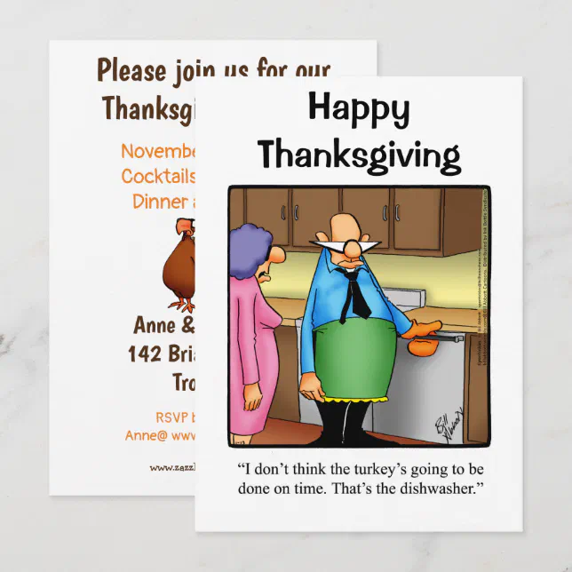 Thanksgiving Humor Invitations "Spectickles" | Zazzle