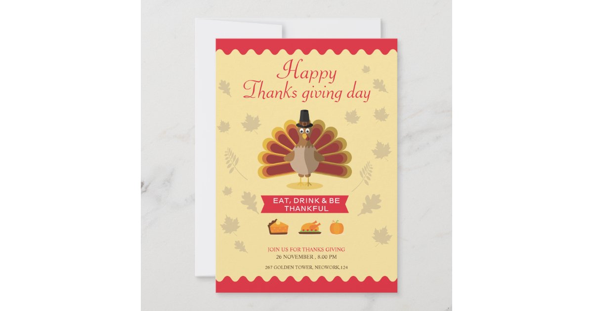 Thanksgiving Invitation Card | Zazzle