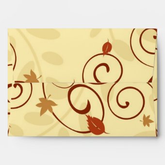 Thanksgiving Leaves and Swirls Envelopes | Zazzle