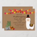 Thanksgiving Llama Party Invitation | Zazzle
