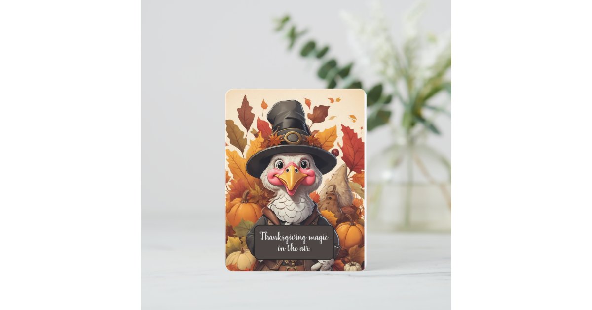 Thanksgiving magic holiday card | Zazzle