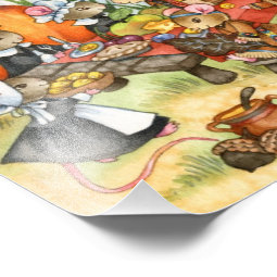 Thanksgiving Mice - Cute art print | Zazzle