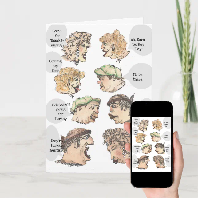 Thanksgiving or Turkey Day Rumor Chain Card | Zazzle