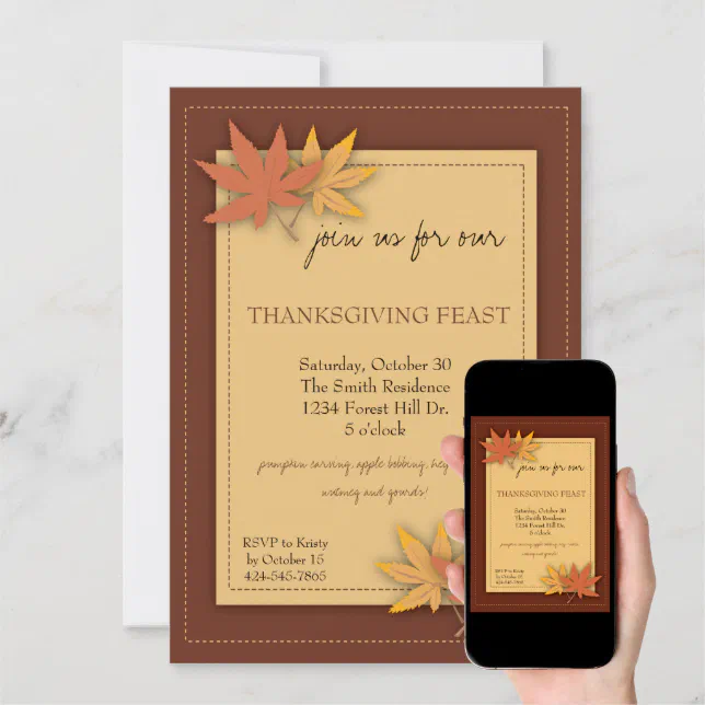 Thanksgiving Party Invitation | Zazzle