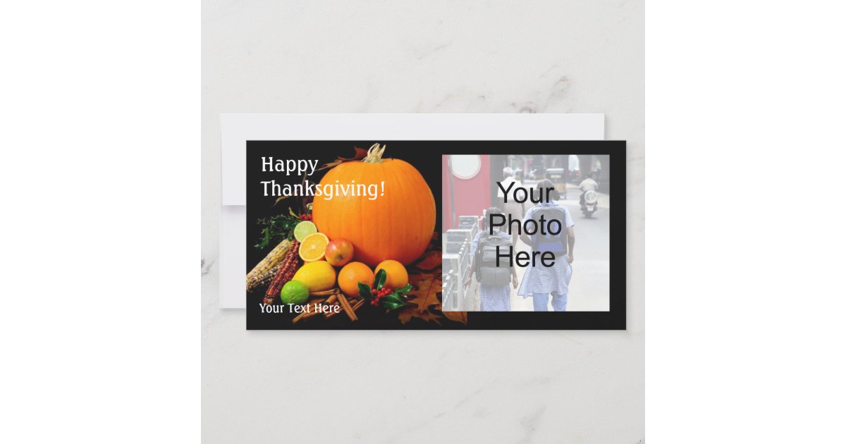 Thanksgiving Photo Card, Custom Greeting Cards | Zazzle