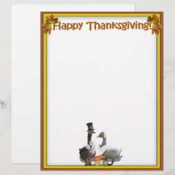 Thanksgiving Pilgrim Duck Couple | Zazzle