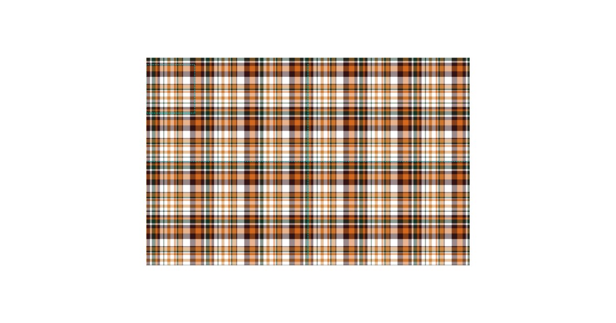 Thanksgiving plaid tartan pattern fabric | Zazzle